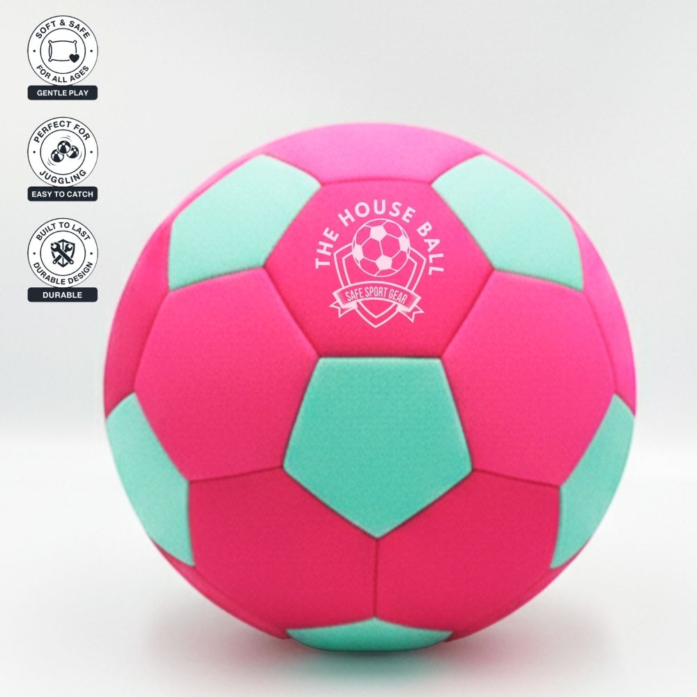 The Pink House Ball - Original Soft and Safe Football Size 4 – EU Safe ...